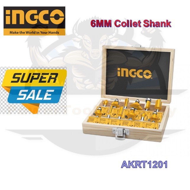Ingco 12 pcs router bit set akrt 1201, Hobbies & Toys, Stationery ...