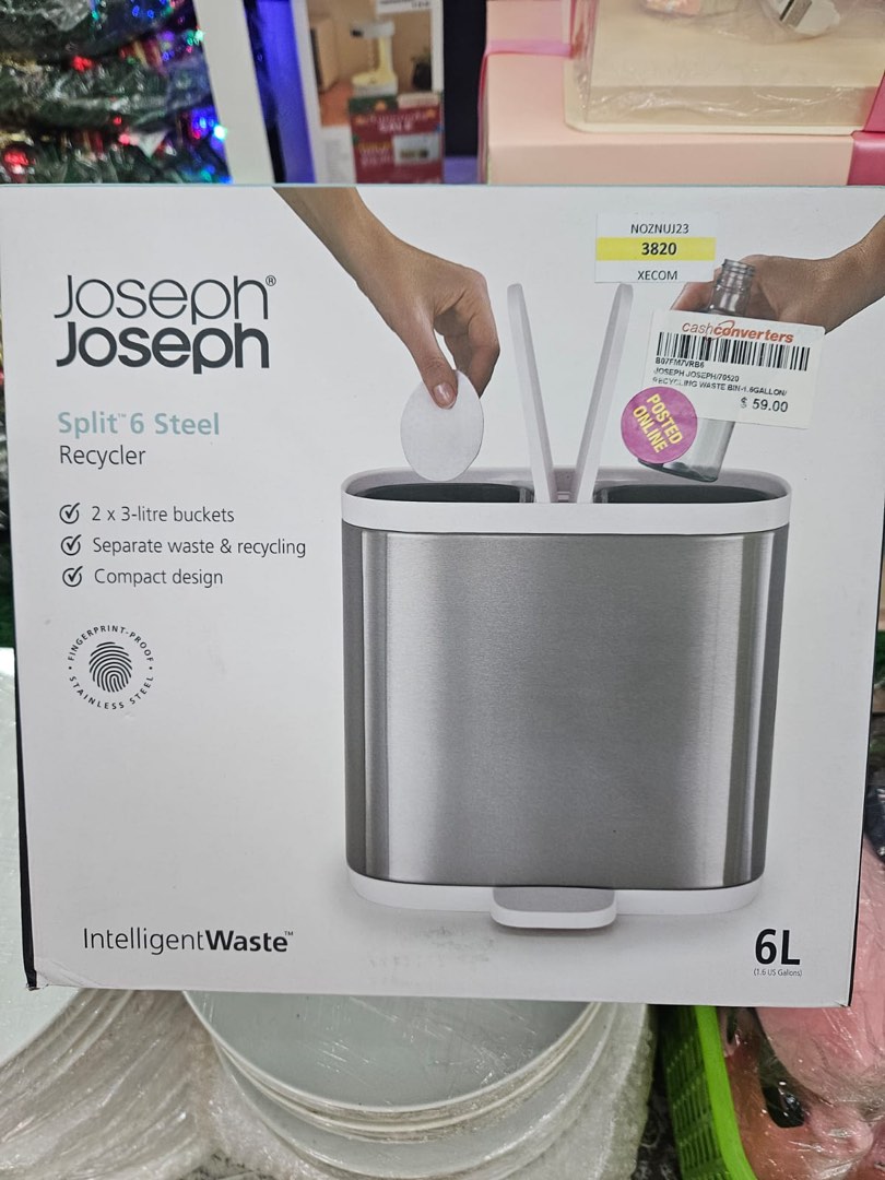 JOSEPH JOSEPH RECYCLING WASTE BIN 6L, Furniture & Home Living ...