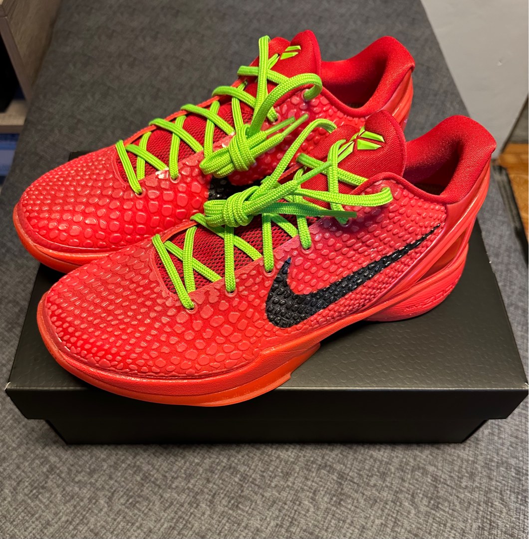 KOBE 6 REVERSE GRINCH 9US, Men's Fashion, Footwear, Sneakers on Carousell