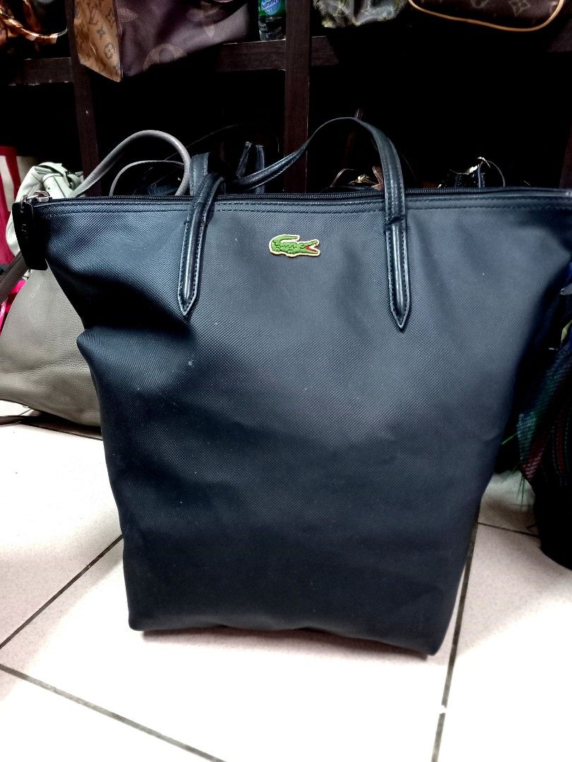 Lacoste Tote Bag Black, Luxury, Bags & Wallets on Carousell