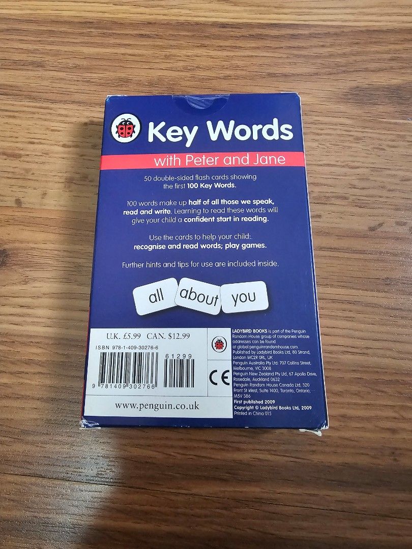 Ladybird Key Words Peter and Jane Flash Cards, Hobbies & Toys, Books ...