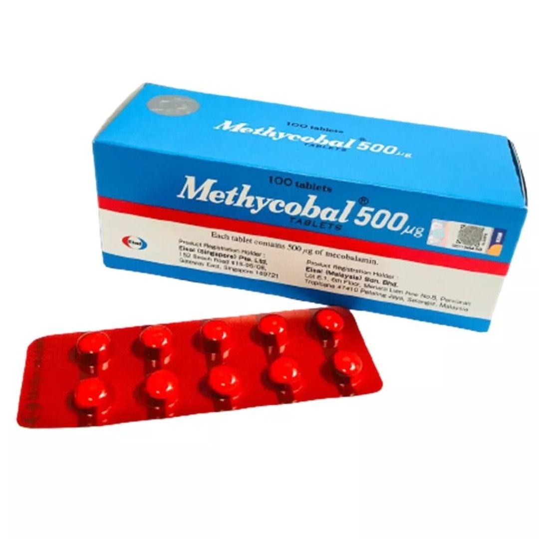 Methycobal 500ug tablets 100s - Contains 500mcg of Methylcobalamin (Vitamin B12) for Red Blood ...