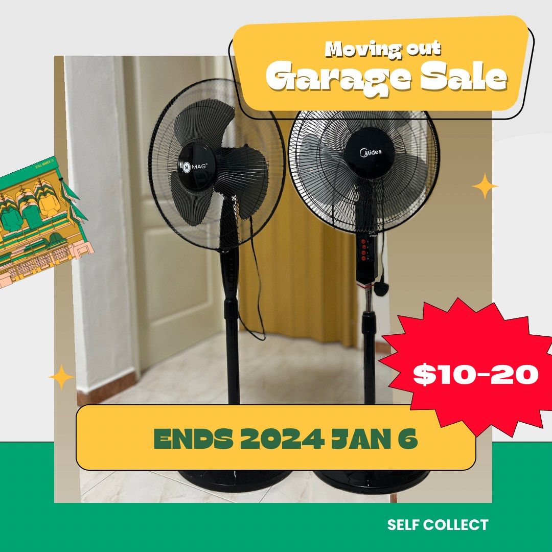 Midea and Mag Standing Fan, Furniture & Home Living, Lighting & Fans ...