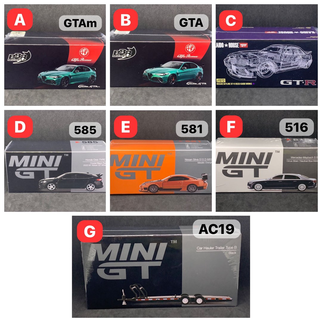 Minigt 585 Honda Civic FL5 581 Nissan Silvia S15 516 Mercedes Maybach ...