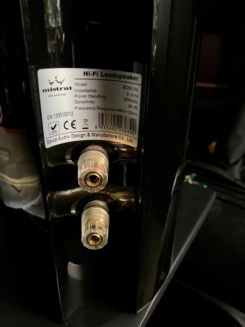 Mistral Loudspeakers BOW-A4, Audio, Soundbars, Speakers & Amplifiers on ...