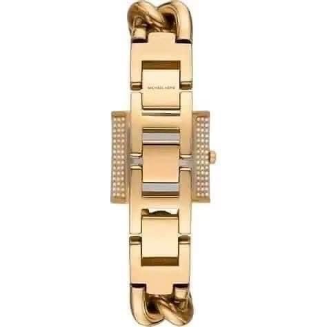 Mk Chain Lock Three Hand Gold Ladies Watch Mk4711, Women's Fashion ...