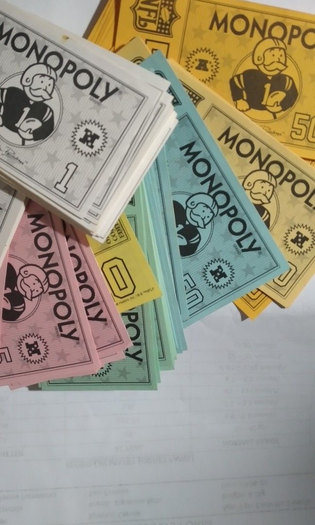 Monopoly play money, Hobbies & Toys, Toys & Games on Carousell