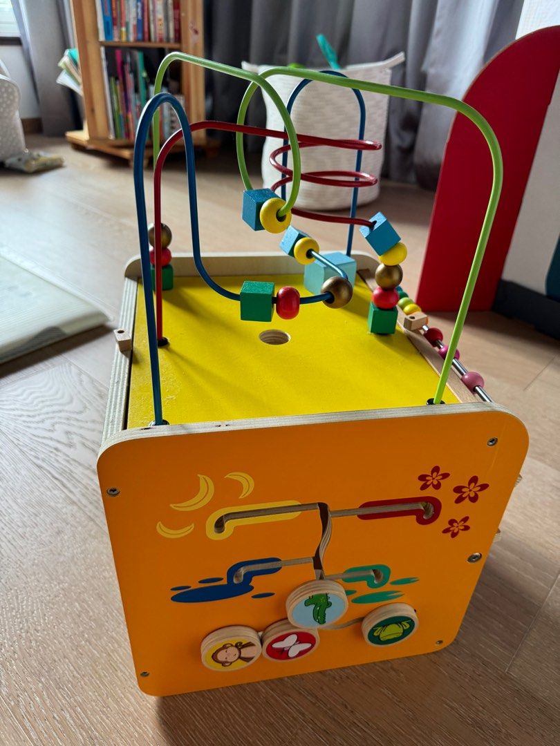Mothercare ELC giant wooden activity cube, Babies & Kids, Infant ...