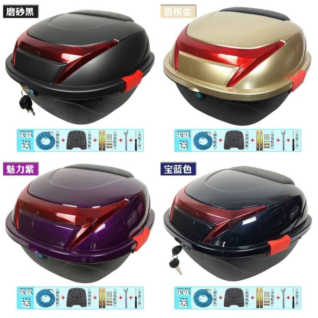 Motorcycle Tail Box Helmet Storage Box Universal Motorcycle Tail Box ...