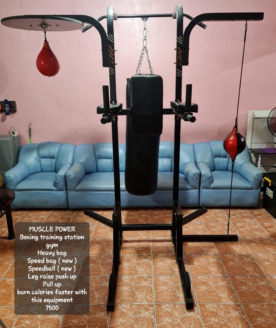 HOME GYM / MUSCLE POWER BOXING STATION GYM, Sports Equipment, Exercise ...