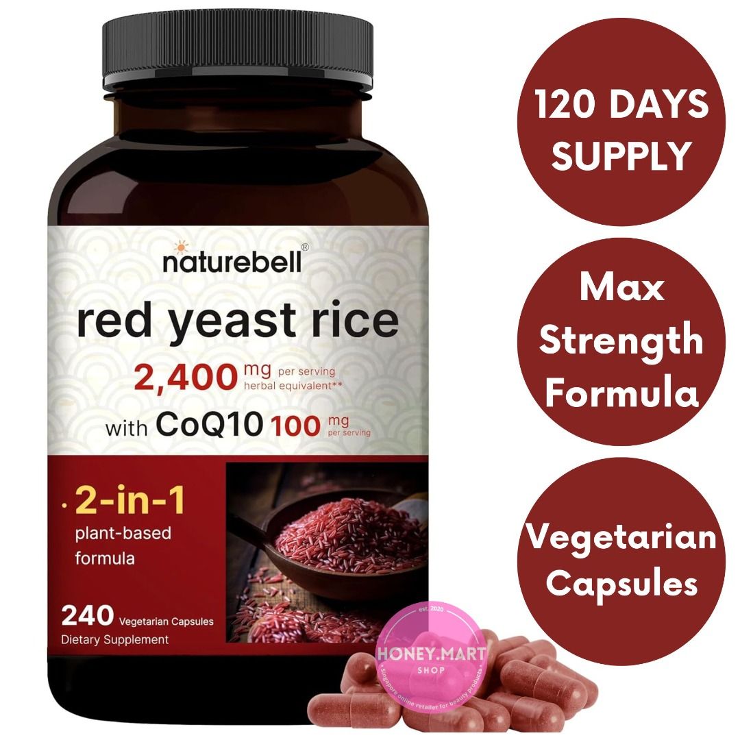 NatureBell Red Yeast Rice Supplement, Health & Nutrition, Health ...