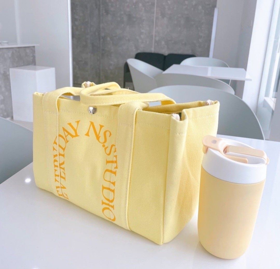 NS Studio Tote Bag in Custard Petite, Women's Fashion, Bags & Wallets ...