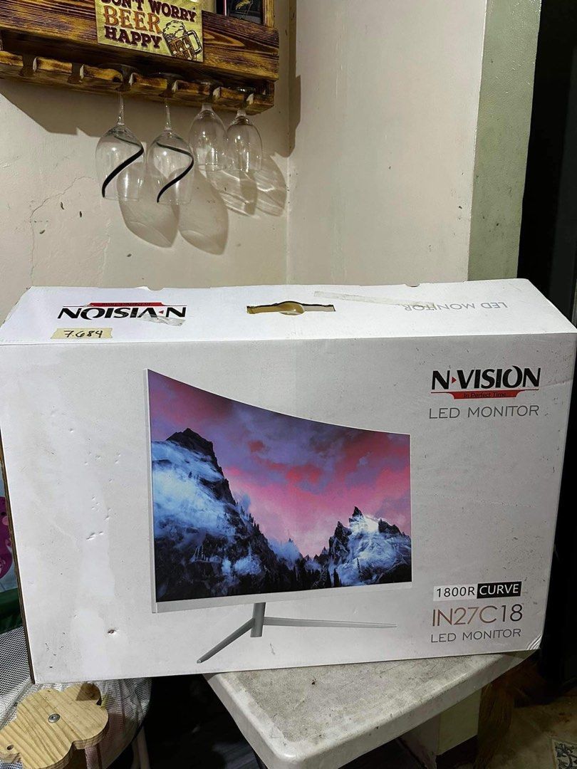 NVision 27 inch curve Led Monitor, Computers & Tech, Parts ...