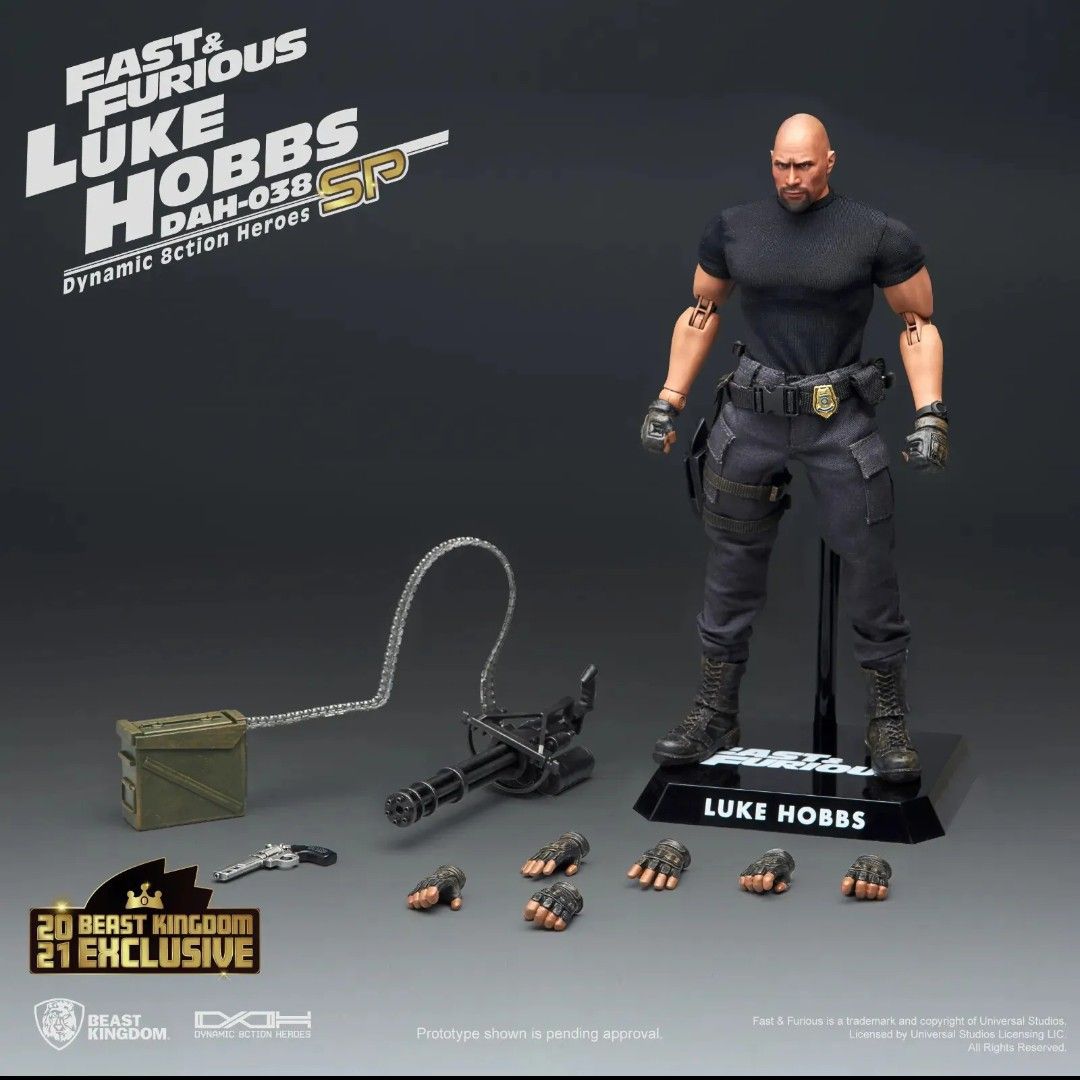 (ON-HAND) Beast Kingdom Fast and Furious LUKE HOBBS action figure ...
