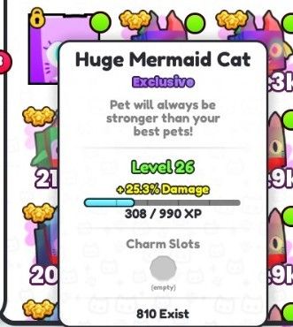 PET SIMULATOR 99 HUGE MERMAID CAT PET SIMULATOR X, Video Gaming, Gaming ...
