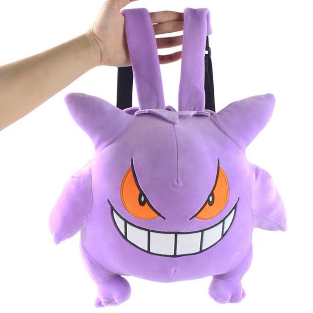 Pokemon Gengar Backpack Gengar Plush Bag Haversack Shoulder Bag Plush ...
