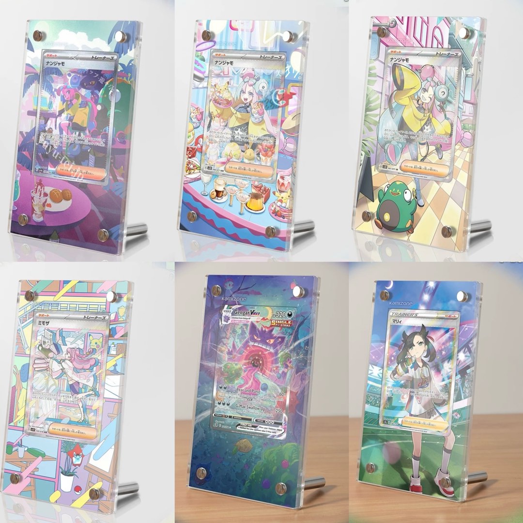 Pokemon PTCG卡牌展示架/奇樹Lono/奇樹AR/奇樹SAR/耿鬼Vmax/球衣瑪俐/Marnie/PTCG卡牌展示框 ...