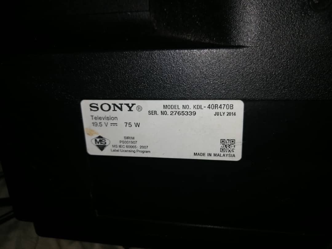 Sony KDL-40R470B MAIN BOARD, TV & Home Appliances, TV & Entertainment ...