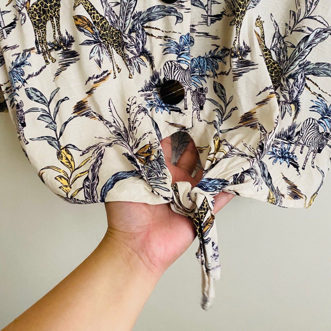 Primark Nude Soft Linen Buttoned Top, Women's Fashion, Tops, Blouses on ...