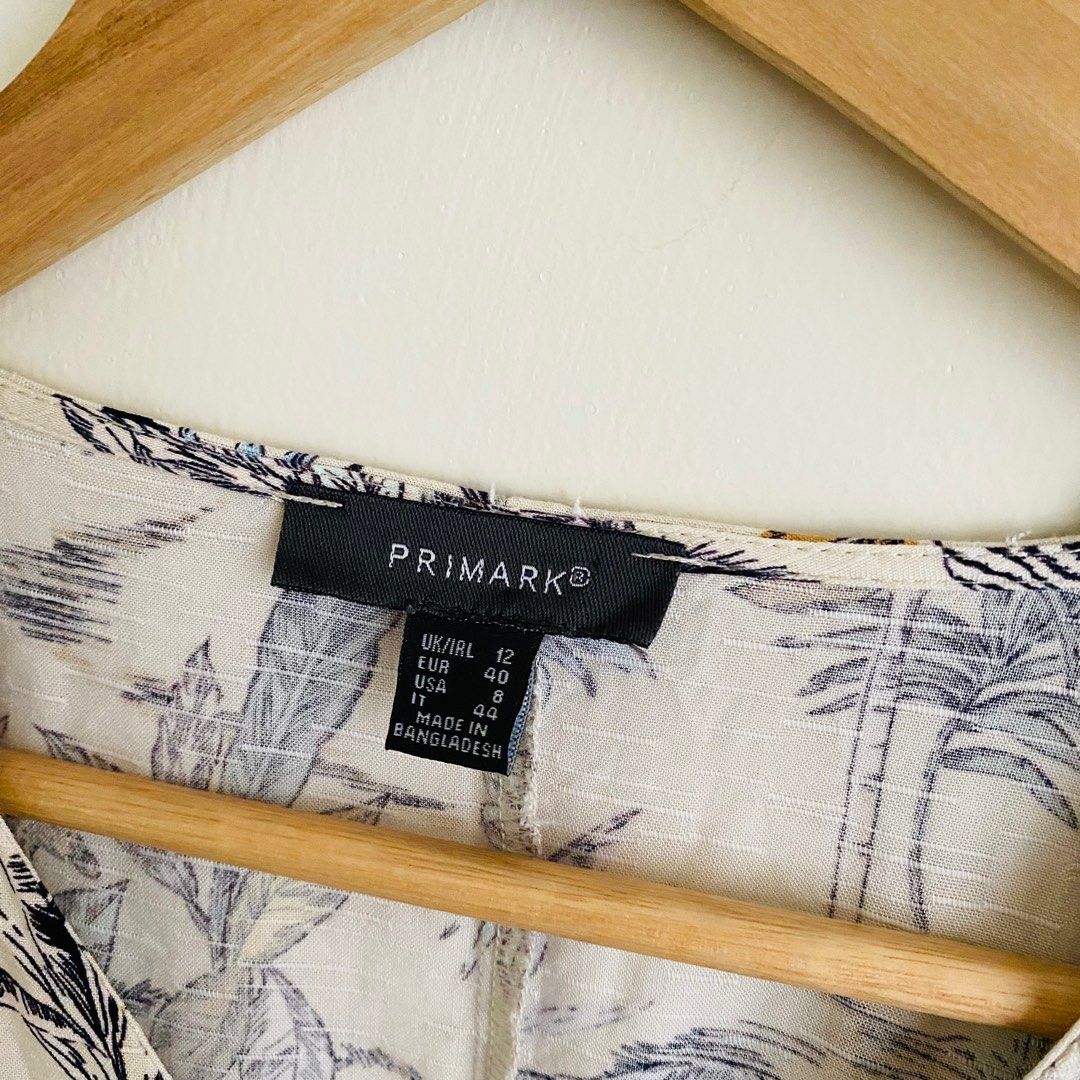 Primark Nude Soft Linen Buttoned Top, Women's Fashion, Tops, Blouses on ...