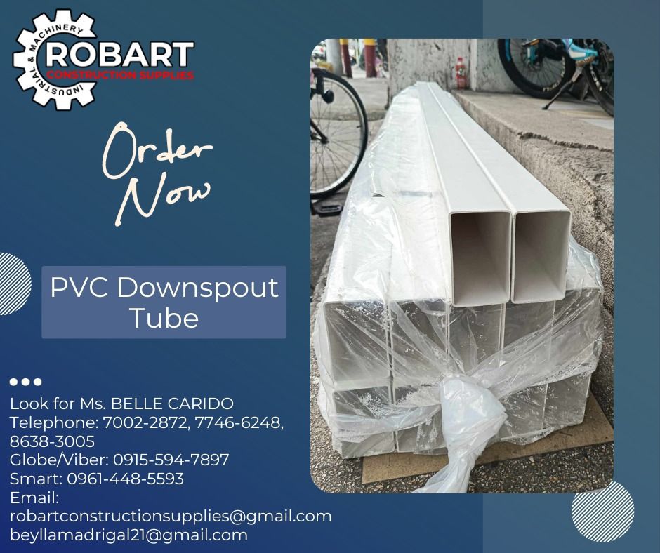 PVC Downspout Tube, Commercial & Industrial, Construction Tools ...