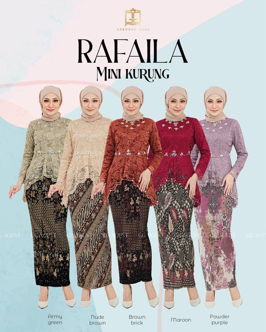 RAFAILA MINI KURUNG, Women's Fashion, Muslimah Fashion, Baju Kurung & sets on Carousell