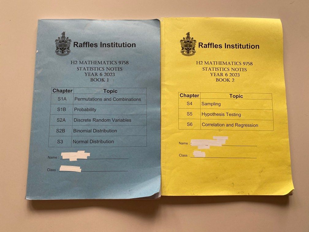Raffles Institution Math JC Notes (ALL), Hobbies & Toys, Books ...