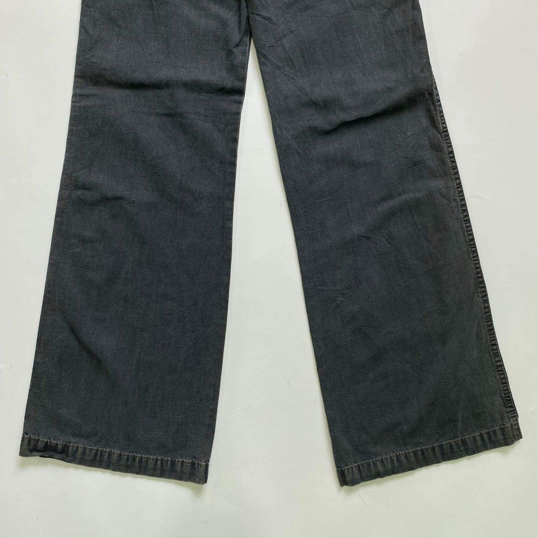 RNA Hyper Slang on the Street Low Rise Stone Washed Monkey Pants Flared ...