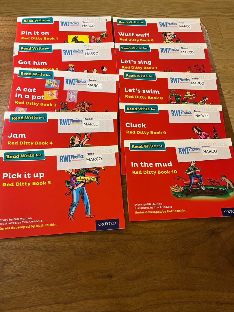 RWI, Read Write Inc, Red Ditty 1-10, 興趣及遊戲, 書本 & 文具, 書本及雜誌 - 補充練習 ...