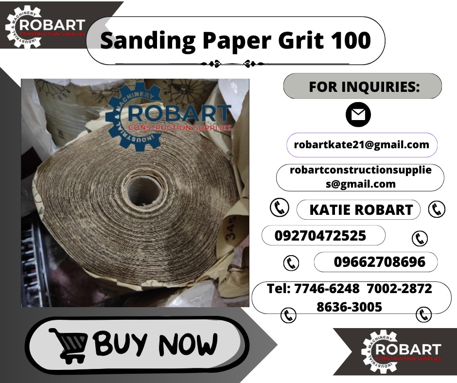 Sanding Paper Grit 100, Commercial & Industrial, Construction Tools ...