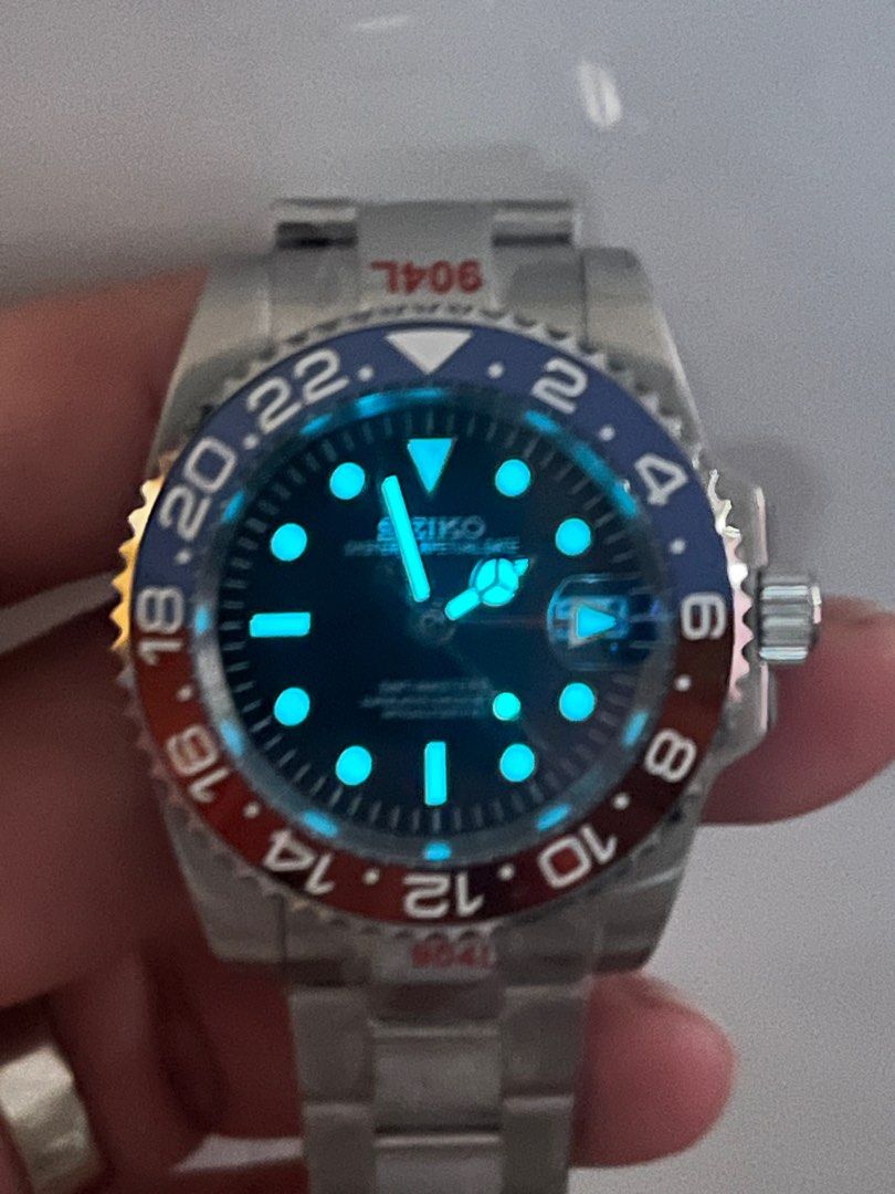 Seiko mod GMT Master 2, Men's Fashion, Watches & Accessories, Watches ...