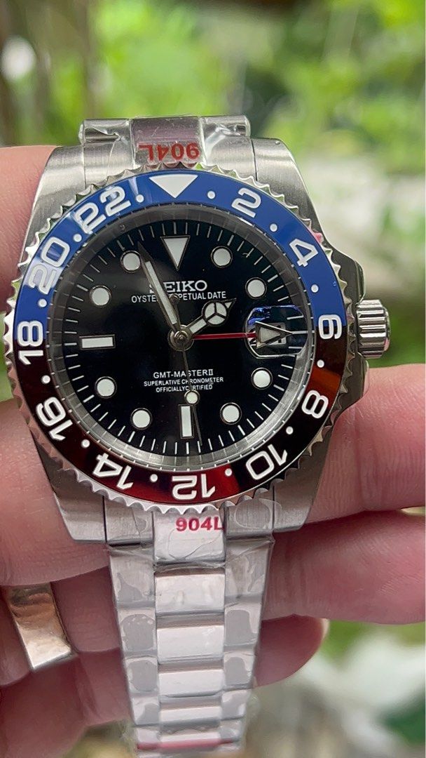 Seiko mod GMT Master 2, Men's Fashion, Watches & Accessories, Watches ...