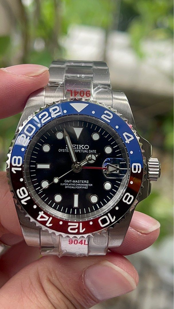 Seiko mod GMT Master 2, Men's Fashion, Watches & Accessories, Watches ...