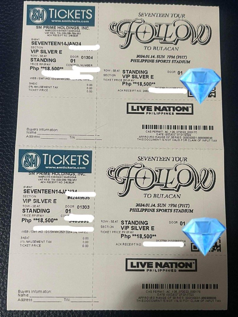 Seventeen Follow to Bulacan DAY 2 VIP Silver E, Tickets & Vouchers, Event Tickets on Carousell