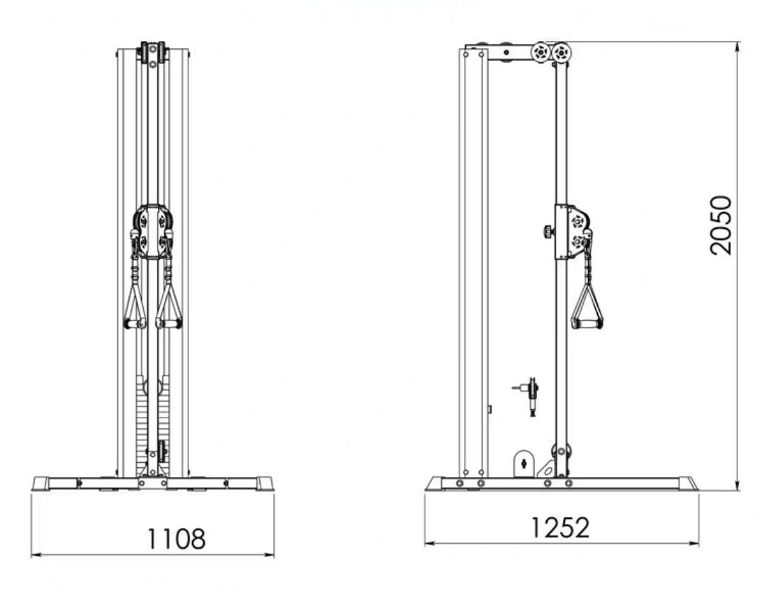 Standing Fly Cable Machine Dual Pulley BN, Sports Equipment, Exercise ...