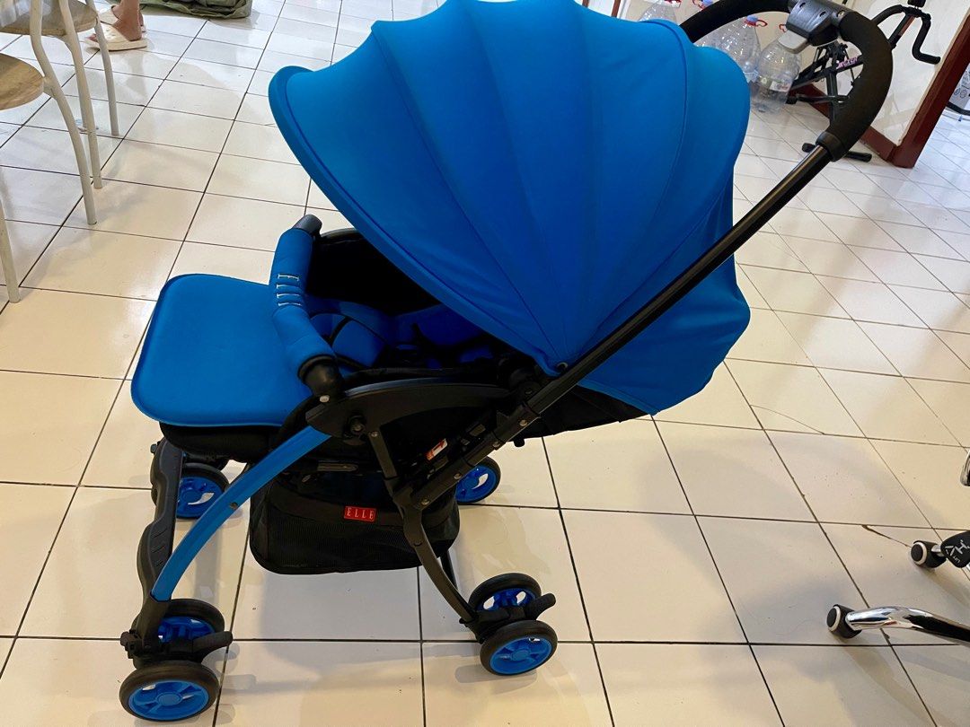 Stroller bayi Elle warna biru like new stoler, Bayi & Anak, Kereta ...