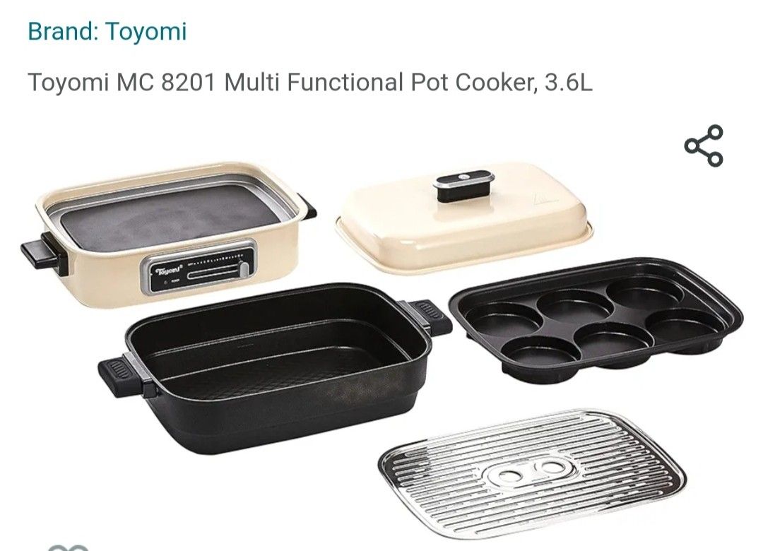 Toyomi MC 8201 Multi Functional Pot Cooker, TV & Home Appliances ...