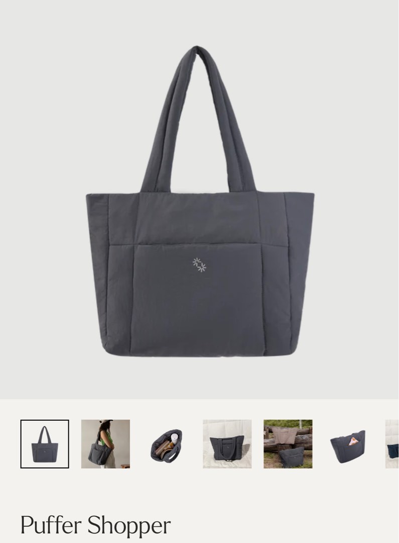 TPB Puffer Shopper (Shadow), Women's Fashion, Bags & Wallets, Shoulder Bags on Carousell