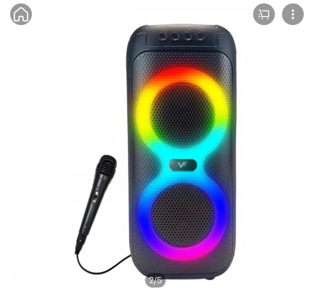 Vinnifier tango 101 portable Bluetooth speaker led lights with microphone and FM radio, Audio ...