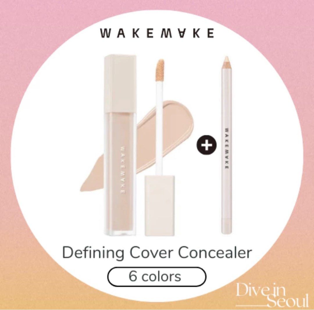 WAKEMAKE Defining Cover Concealer 6g, Beauty & Personal Care, Face, Makeup on Carousell