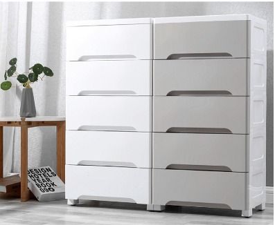 White Cabinet Storage Cabinet / Plastic Drawer storage Cabinet ...