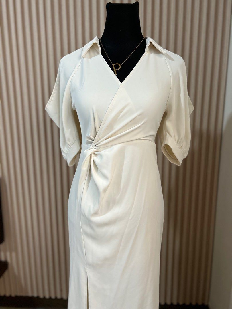 White Collared Dress, Women's Fashion, Dresses & Sets, Dresses on Carousell