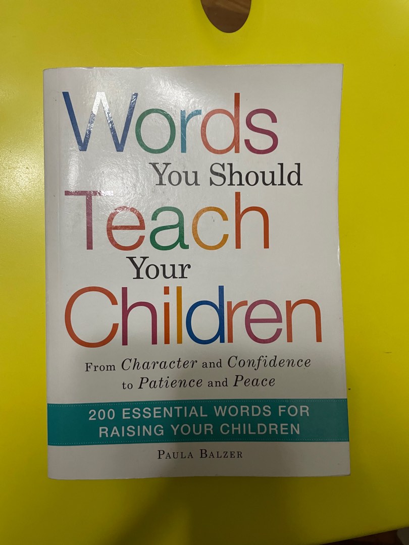 Words you should teach your children boo. Paula balzer. 200 words every ...