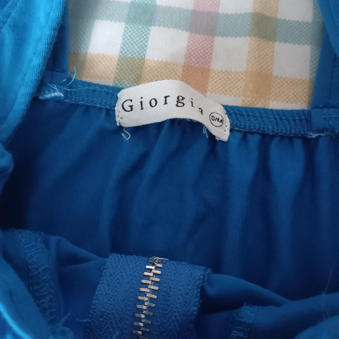 Y2K corset top electric bright blue acubi streetwear cybercore club top ...