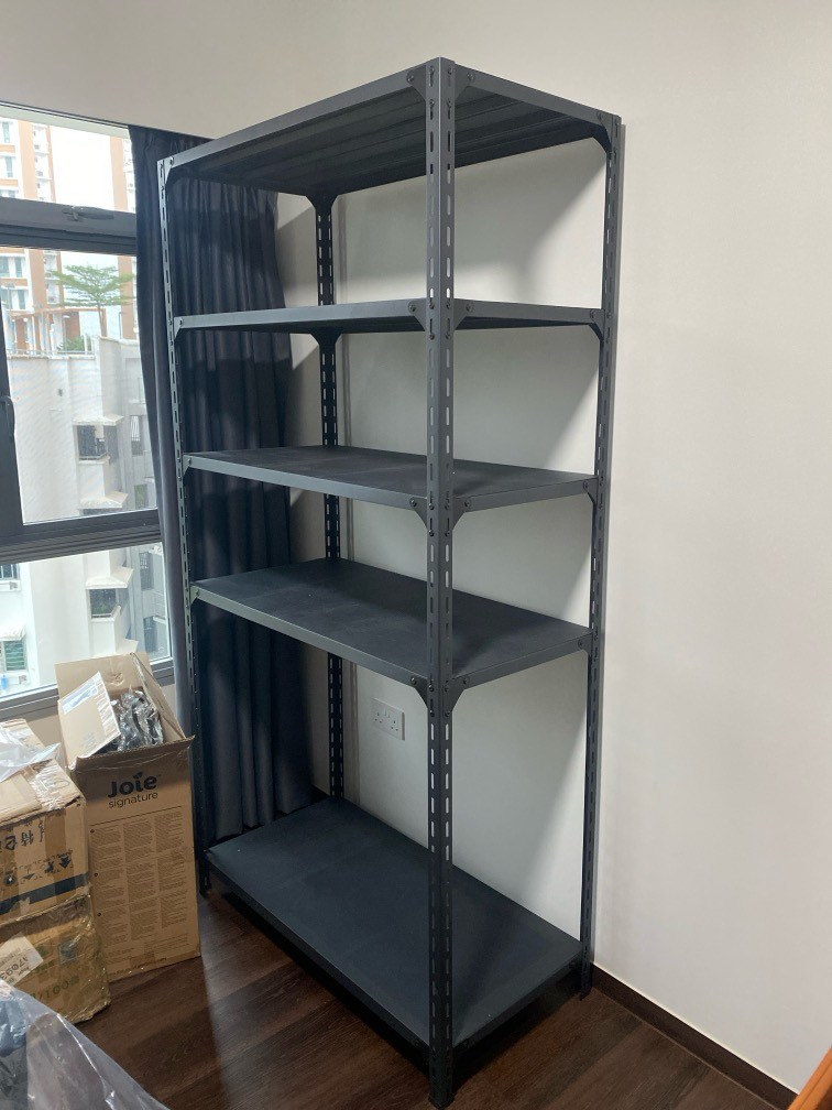 100cm by 50cm by 200 cm bomb shelter storage shelf metal rack black ...