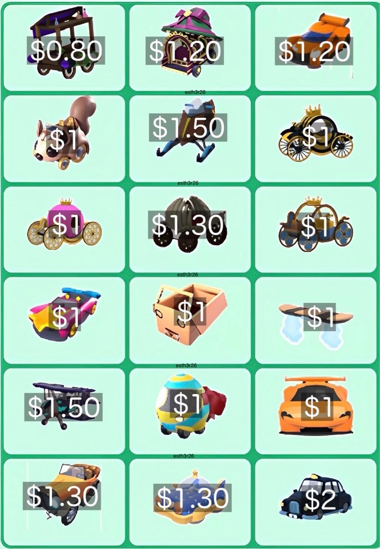 Adopt Me Cars, Video Gaming, Gaming Accessories, In-Game Products on ...