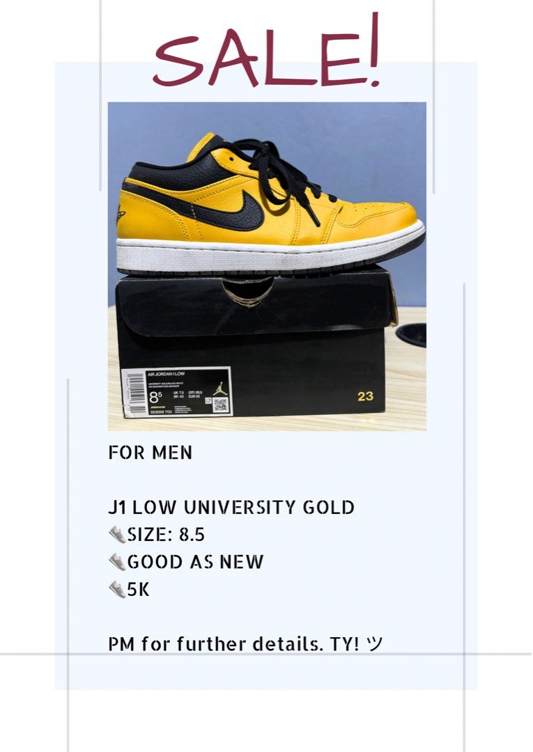 AIR JORDAN UNIVERSITY GOLD, Men's Fashion, Footwear, Sneakers on Carousell