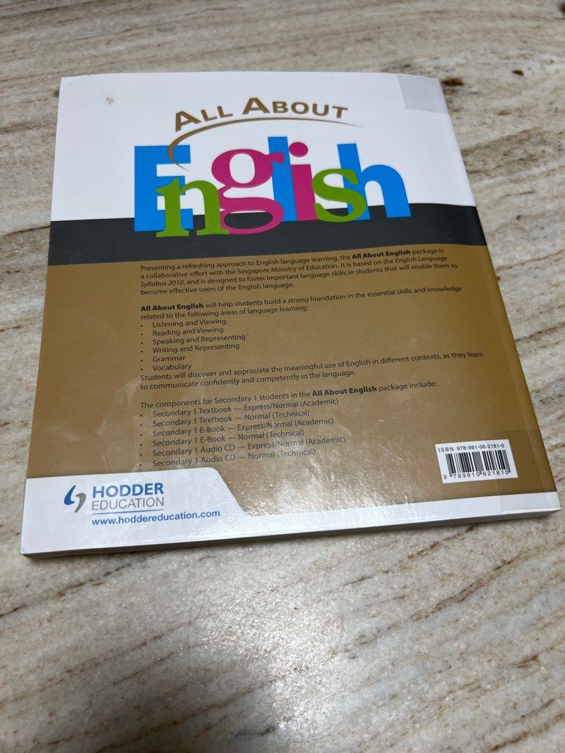 All About English Textbook Secondary 1, Hobbies & Toys, Books ...