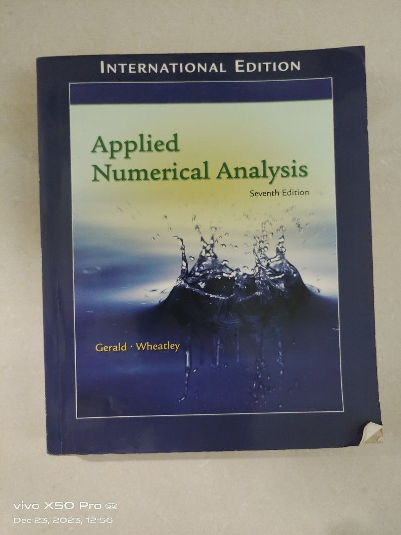 Applied Numerical Analysis (International Edition) Curtis F. Gerald ...