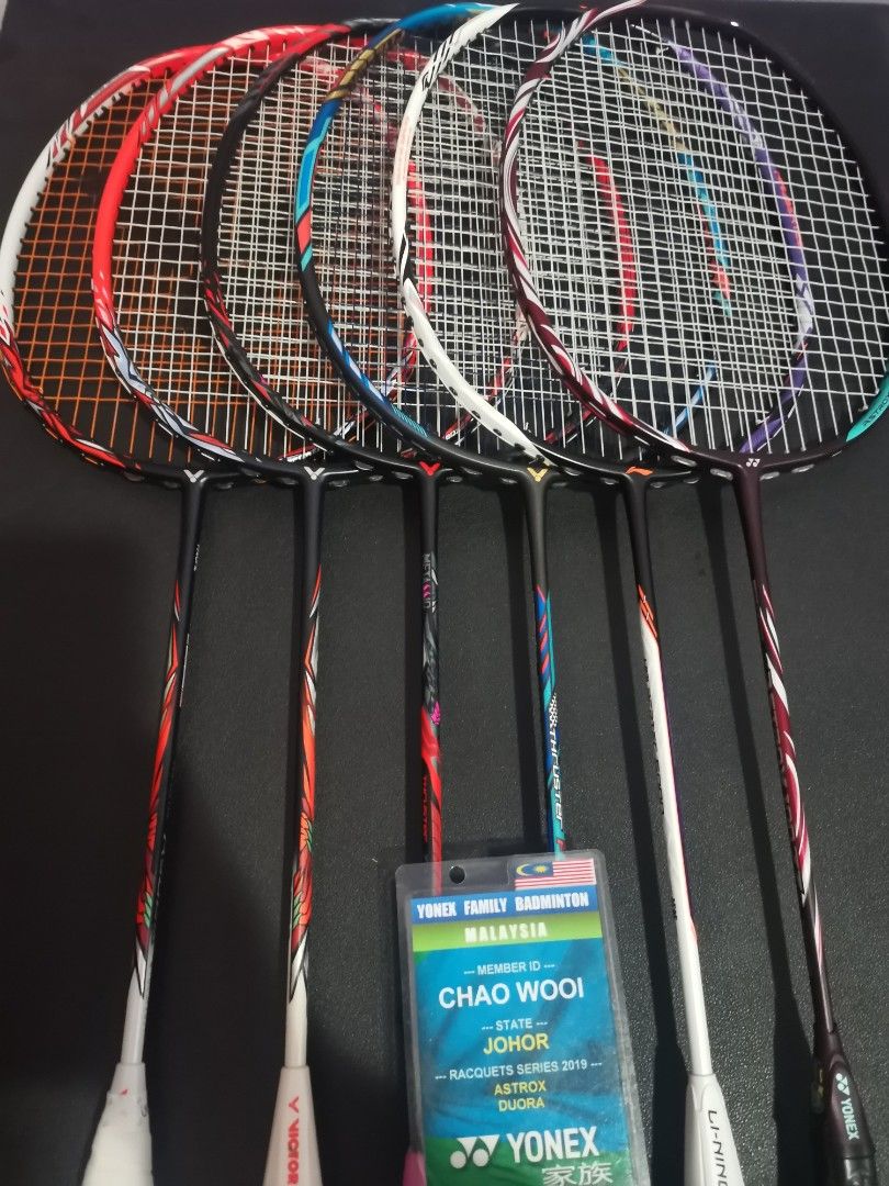 BADMINTON RACKET YONEX LINING VICTOR, Sports Equipment, Sports & Games ...